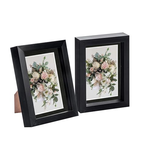 Nicola Spring 5 X 7 Photo Frames Blackblack Mount 3d Picture