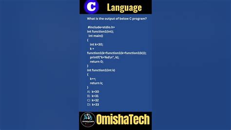c programming mcqs shorts viral omishatech cprogramming programming youtube
