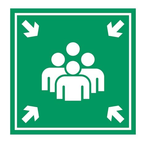Premium Vector Assembly Point Signs