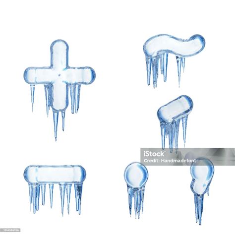 흰색 배경에 고립 된 푸른 녹는 얼음으로 만든 알파벳 기호 3차원 형태에 대한 스톡 사진 및 기타 이미지 3차원 형태 결정체 고드름 Istock