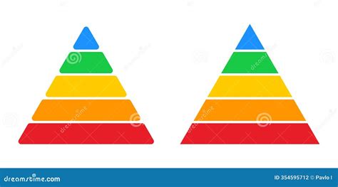 Colored Levels Of Triangular Pyramid Maslow Hierarchy Of Needs Triangle Pyramid Chart Steps