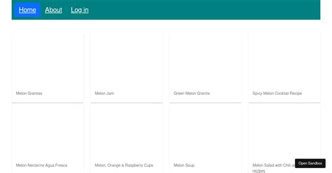Recipe Login Auth Router React Codesandbox