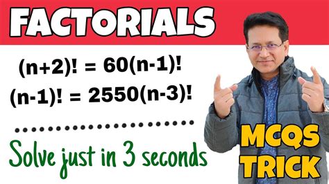 Factorials Shortcuts Permutation And Combination Class 11 Iit Jee Maths Youtube