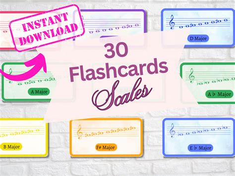 Music Scales Printable Flashcards Music Symbols Music Education Music Flashcards Music