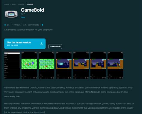 Gameboy Advance GBA Emulators For Android Noobs Pro