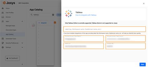 Tableau Integration Help Center