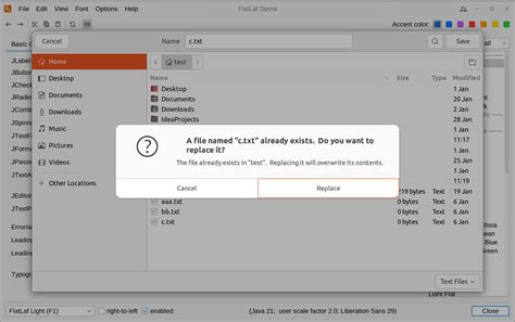 System File Chooser Flatlaf Flat Look And Feel