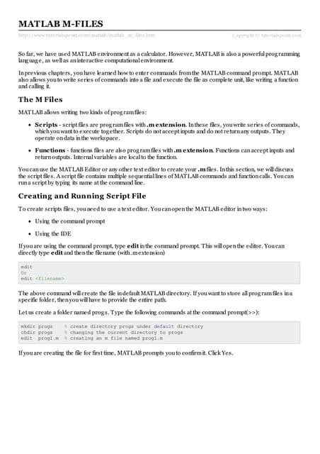 Matlab M Files Pdf