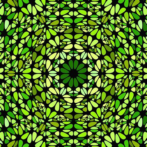 Geometrical Abstract Circular Floral Mosaic Pattern Background Design Colorful Psychedelic