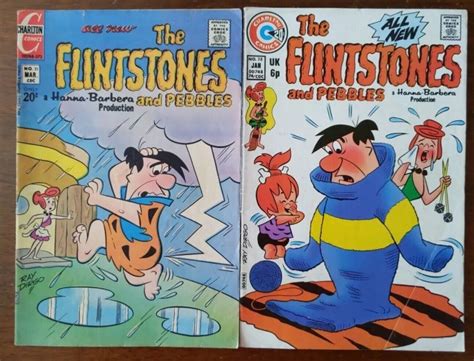Flintstones 21 And 28 Hanna Barbera Lot Of 2 Pebbles Fred Wilma