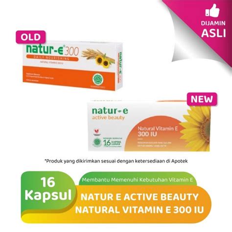 Jual Natur E Active Beauty Natural Vitamin E 300 Iu Soft Capsule