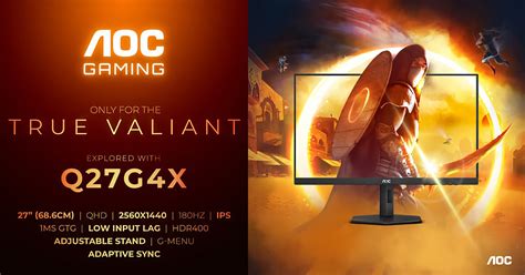 Aoc представила монитор Agon Gaming Q27g4x с поддержкой частоты обновления 180 Гц и ценой €290
