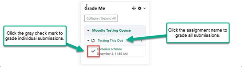Using The Grade Me Block In Moodle Nmcs Center For Teaching And Learning