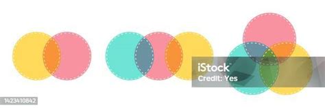 벤 다이어그램 교차 서클 수학 교육 벡터 일러스트 레이 션 벤 다이어그램에 대한 스톡 벡터 아트 및 기타 이미지 벤