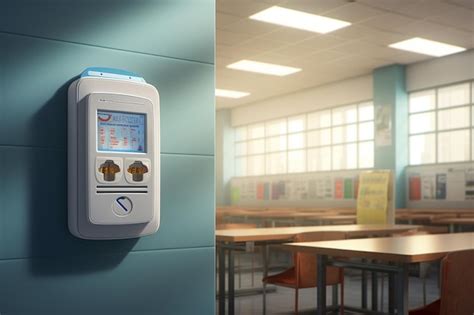 Premium Photo Biometric Attendance Tracking System In A Generative Ai