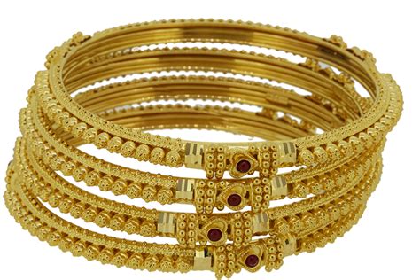 Download Elegant Gold Tone Bangle Set