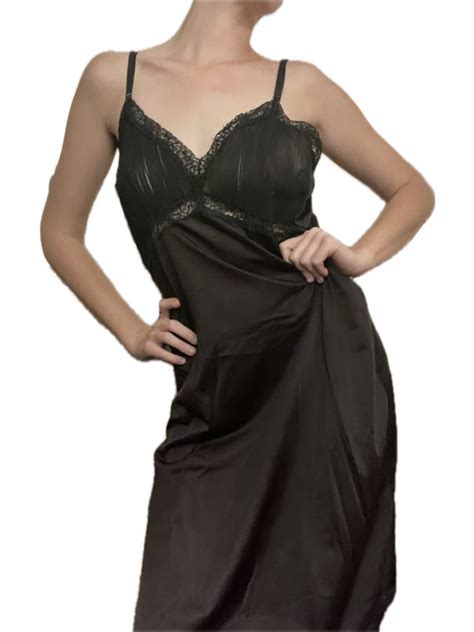 1950s Black Nylon Slip Gem