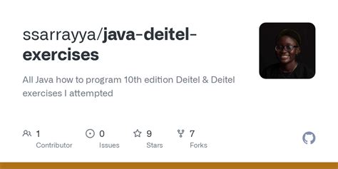 github ssarrayya java deitel exercises all java how to program 10th edition deitel and deitel