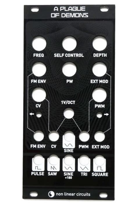Plague Of Demons Panel Black MagPie Modular Modular Addict Synth DIY