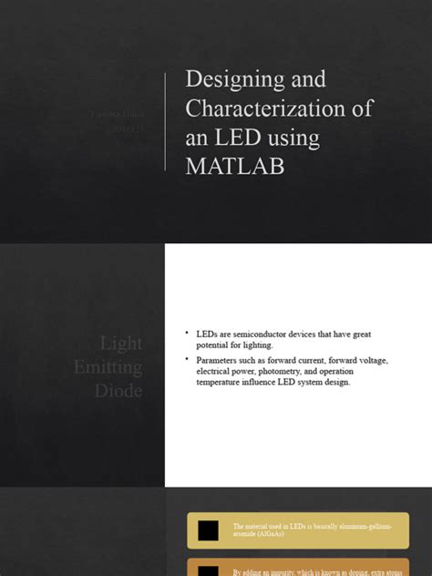 designing and characterization of an led using matlab download free