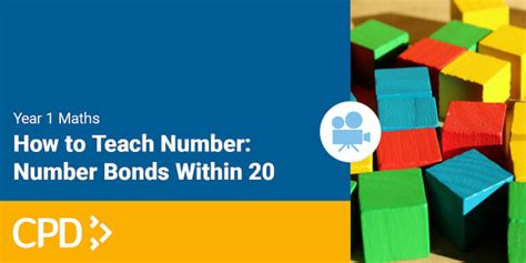 Teach Number In Year 1 Number Bonds Within 20 CPD Video
