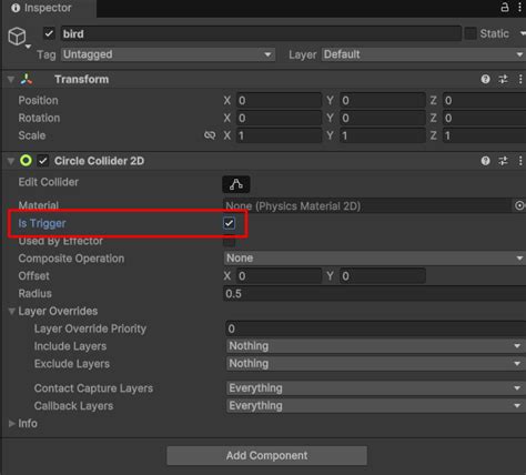 C Why Is Ontriggerenter2d Not Working On My Flappy Bird Gameor If Not What Is The Problem