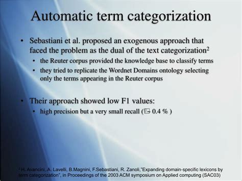 Ppt Automatic Term Categorization Using Web Knowledge Powerpoint