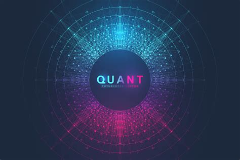 빅 데이터 양자 컴퓨터 기술 분석 및 정보의 구조화를 처리하기위한 혁신적인 벡터 일러스트레이션 빅 데이터 머신 러닝 알고리즘