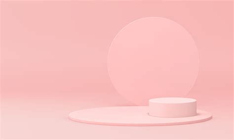 핑크 레벨 받침대 실린더 기본 기초 벽 쇼룸 3d 디자인 현실적인 벡터 일러스트 레이 션 0명에 대한 스톡 벡터 아트 및 기타 이미지 0명 3차원 형태 Fashion