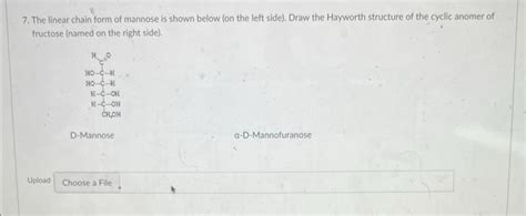 Solved 7 The Linear Chain Form Of Mannose Is Shown Below