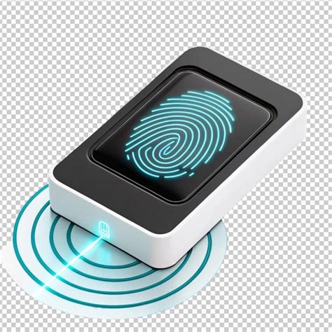 Fingerprint Biometric Scan Vector Cyber Security Technology Premium Ai Generated Psd