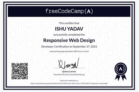 Ishu Yadav On Linkedin Responsivewebdesign Freecodecamp Webdevelopment Hardworkpaysoff