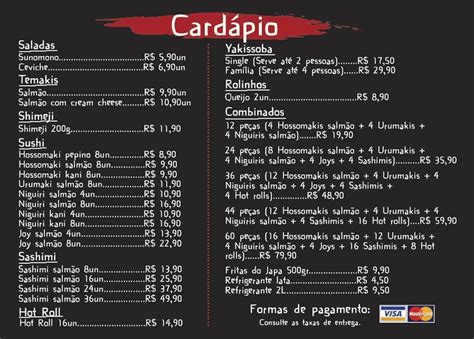 Menu At O Japinha Foods Delivery Restaurant Guarulhos