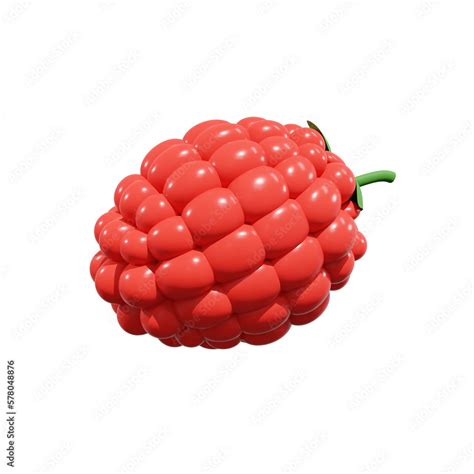 Raspberry Fruit 3d Render Illustration Icon View Render Hd Premium Quality Alpha Background