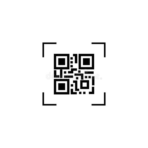 Scanning Black Round Simple Qr Code Stock Vector Illustration Of Code