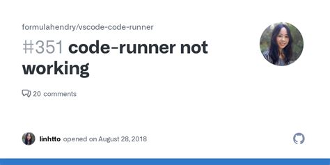 Code Runner Not Working · Issue 351 · Formulahendryvscode Code Runner · Github