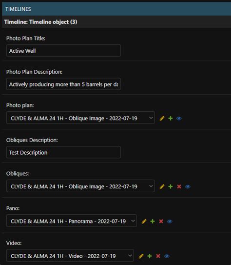 Editing Well Timeline CarbonPath Documentation