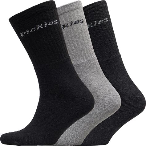 Buy Dickies Mens Three Pack Crew Socks Assorted