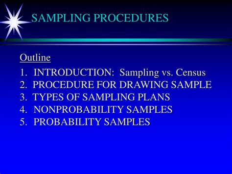 Ppt Sampling Procedures Powerpoint Presentation Free Download Id
