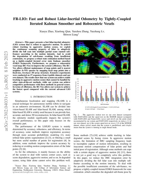 Fr Lio Fast And Robust Lidar Inertial Odometry By Tightly Coupled Iterated Kalman Smoother And