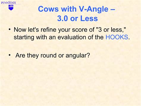 Learn To Score Body Condition For Dairy Cows Ppt