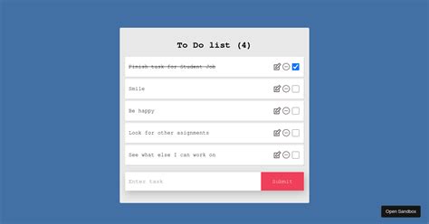 Student Frontend Developer Template Forked Codesandbox