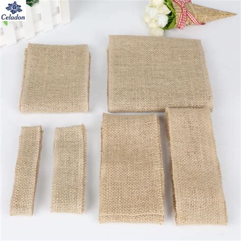 너비 25 15cm 5m 천연 황마 헤센 삼베 리본 Diy 웨딩 파티 의자 밴드 빈티지 홈 장식 6 크기ribbon Ribbonribbon For