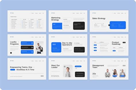 White Blue Uiux Pitch Deck Presentation • 004 Incl White And Black