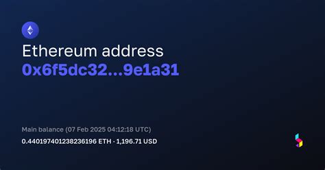 ethereum address 0x6f5dc3246e49b7ae59d31e434faadbf0669e1a31