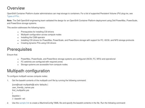 Using A Csm Operator To Configure Storage Implementation Guide—red Hat Openshift Container