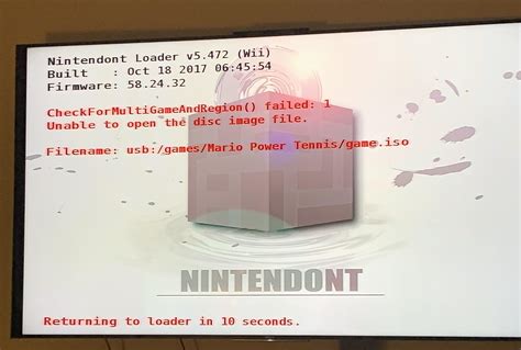 Whenever I Try To Load A Gamecube Game I Keep Getting This Error Does Anyone Know A Solution