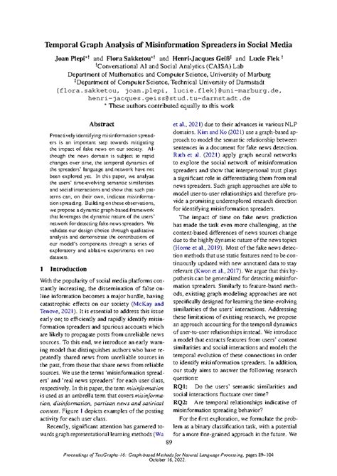 Temporal Graph Analysis 2022 Proceedings Of TextGraphs 16 Graph Based Methods For Natural