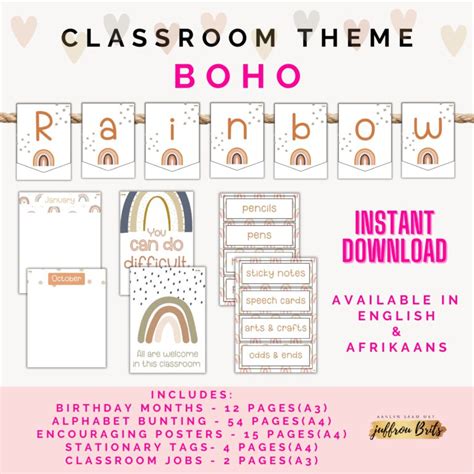Boho Classroom Theme Boho Klaskamer Tema • Teacha