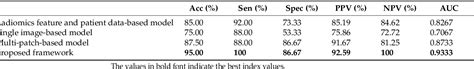 Table 6 From Pulmonary Lesion Classification Framework Using The Weighted Ensemble